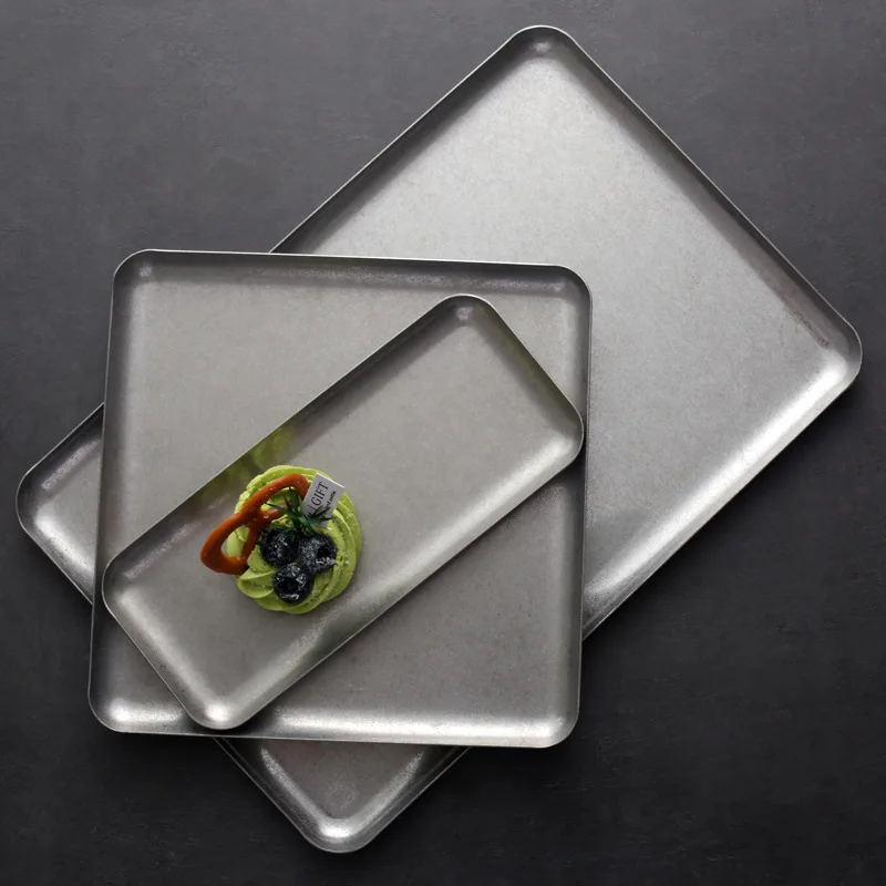Rectangle-Stainless-Steel-Tray-Buffet-Presentation-Tray-Metal-Food ...