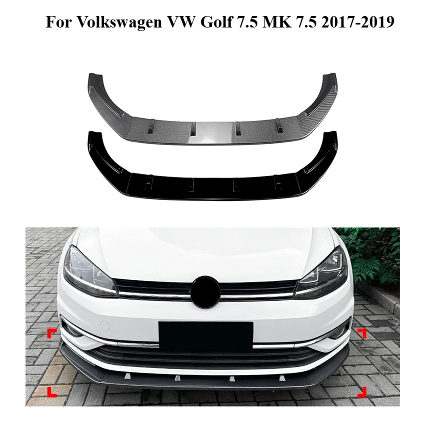 Car Front Bumper Lip Spoiler for Volkswagen VW Golf 7.5 MK 7.5 2017 ...