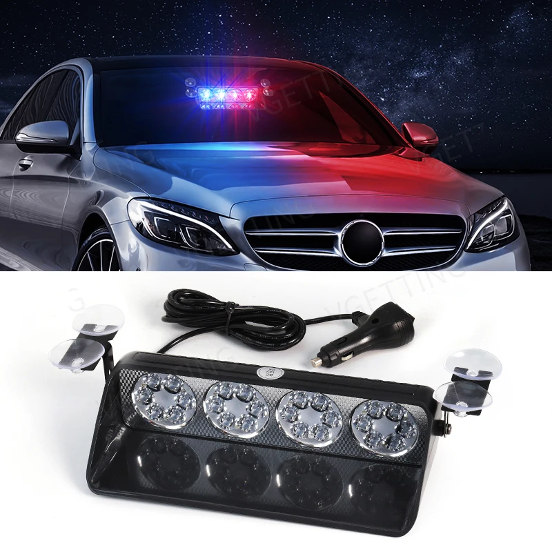 Car-Strobe-Warning-Light-For-Vehicle-Truck-Motorcycle-24-LED-Emergency ...