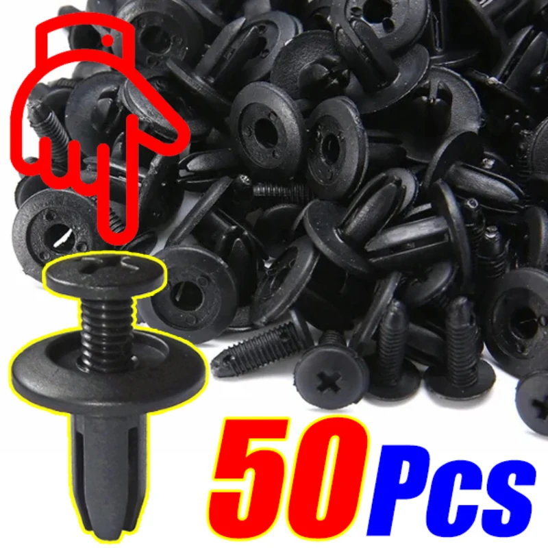 10-20-50Pcs-Car-Bumper-Fender-8mm-Hole-Plastic-Rivets-Fastener-Screw ...