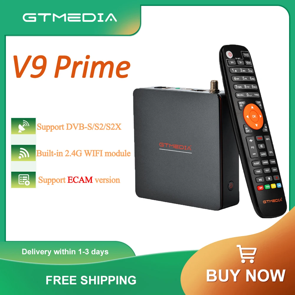 GTMEDIA V9 Prime ECAM Satellite Receiver DVB-S/S2/S2X multi-stream HEVC ...