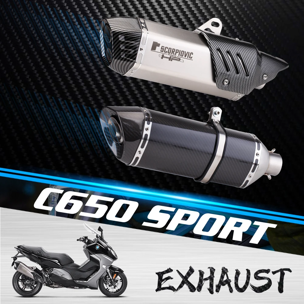 For-BMW-C650GT-C600-Sport-Motorcycle-Slip-on-Exhaust-Pipe-Escape ...