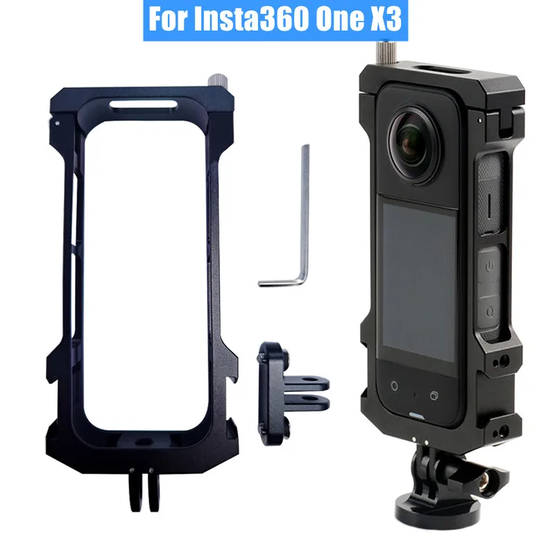 For-Insta360-One-X3-Metal-Protective-Frame-Expansion-Cage-Housing-Mount ...