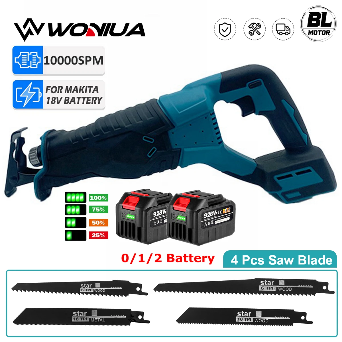 10000SPM-Electric-Reciprocating-Saw-Cordless-Rechargeable-Multifunction ...