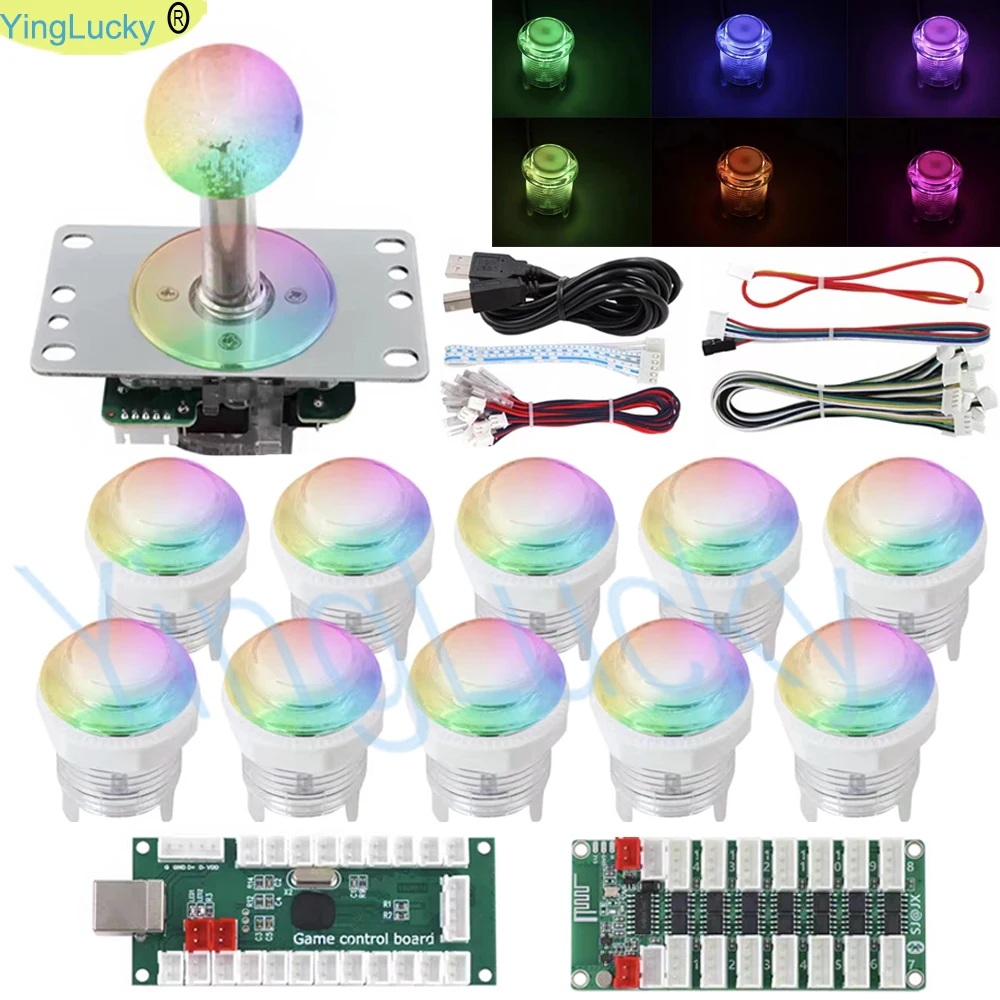 Arcade-joystick-RGB-kit-LED-Controller-Button-Joystick-Bluetooth-RGB ...