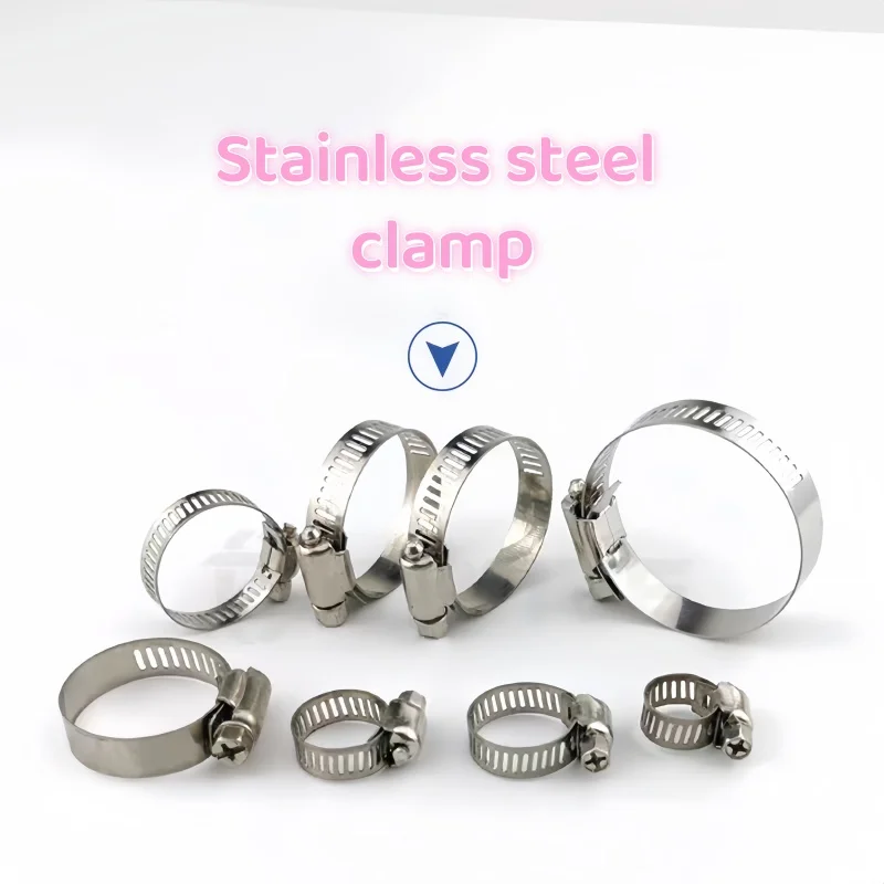 6mm-165mm-Stainless-Steel-Drive-Hose-Clamps-Adjustable-Water-Pipe-Tri ...