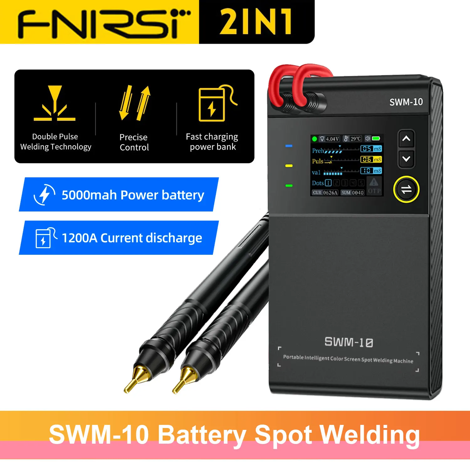 FNIRSI-SWM-10-Portable-Battery-Spot-Welder-SWM10-Mini-Welding-Machine-18650-Battery-Pack-Welding ...