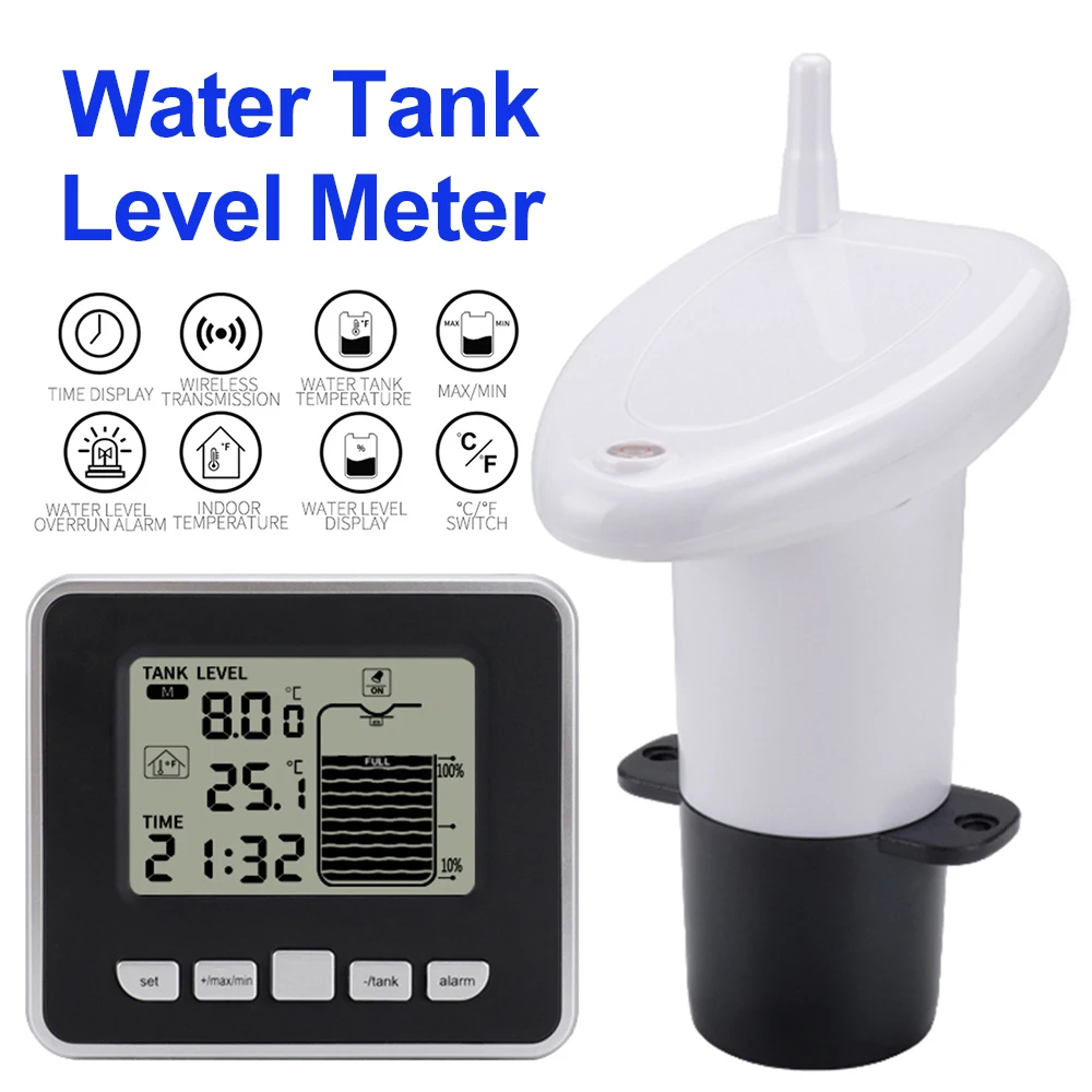 Depth-Level-Meter-with-Temperature-Display-Time-Alarm-Transmitter ...
