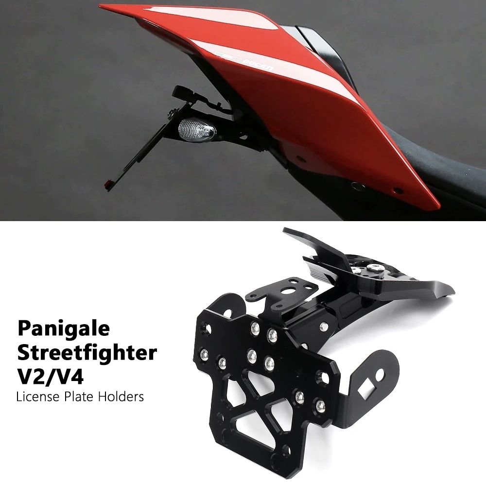 New-Motorcycle-Rear-License-Plate-Mount-Holder-Kit-Turn-Signal-Lights ...