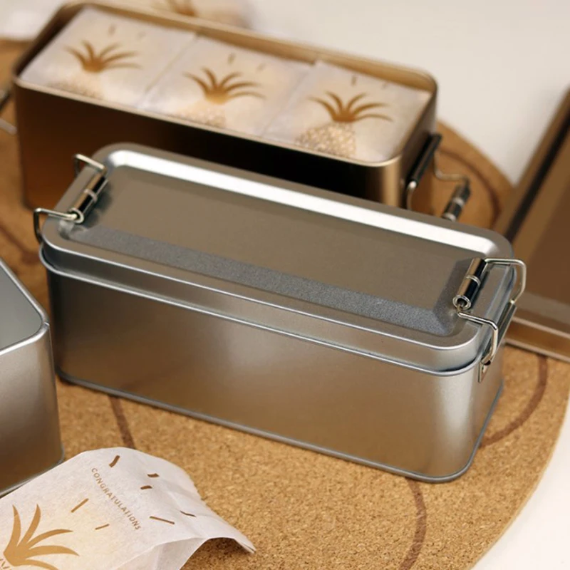 Metal Cookie Tins Suitcase Storage Tin Candy Cookie Box With Lid Gift ...
