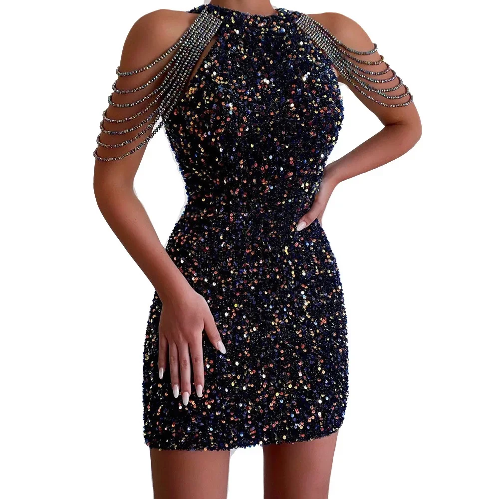 Vestido-de-baile-de-Salsa-con-lentejuelas-para-mujer-Sexy-Rave-fiesta ...