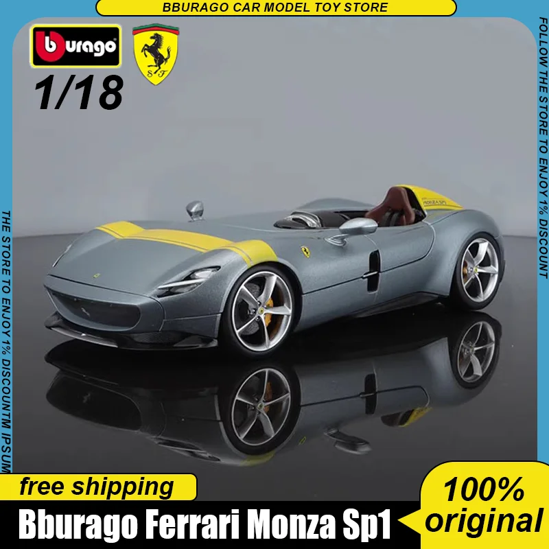 New In Stock Bburago 1:18 Ferrari Monza Sp1 Alloy Miniature Diecast ...