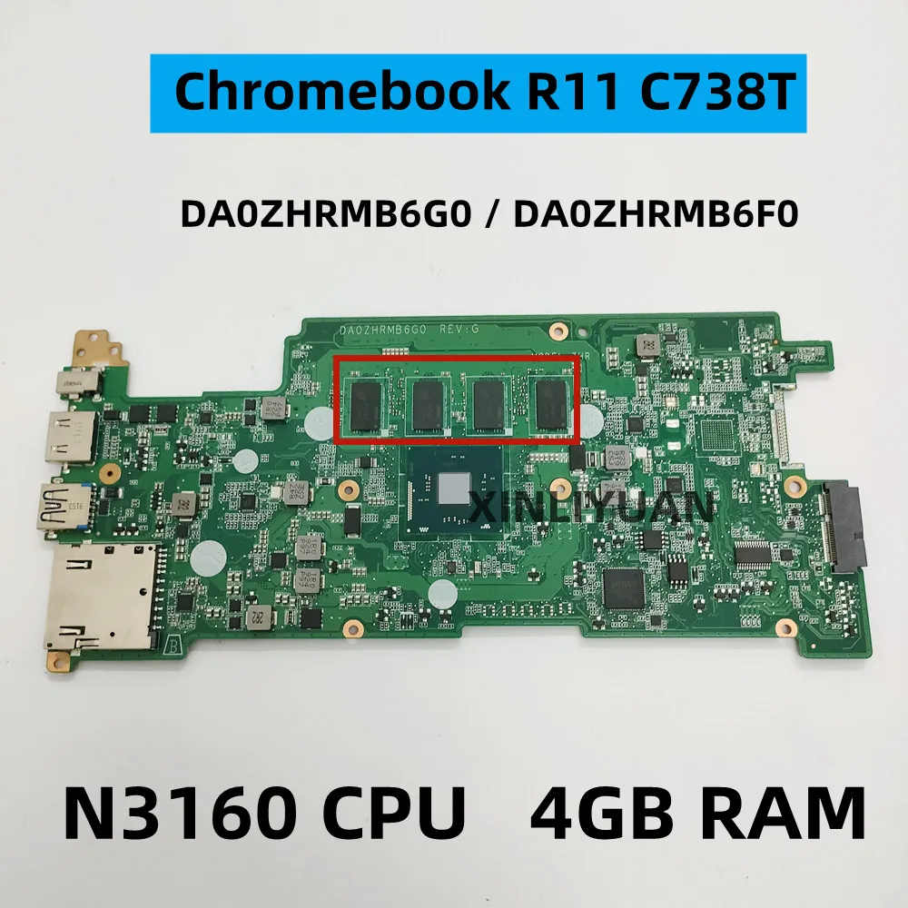 For-ACER-Chromebook-R11-C738T-CB5-132T-Laptop-Motherboard-DA0ZHRMB6G0 ...