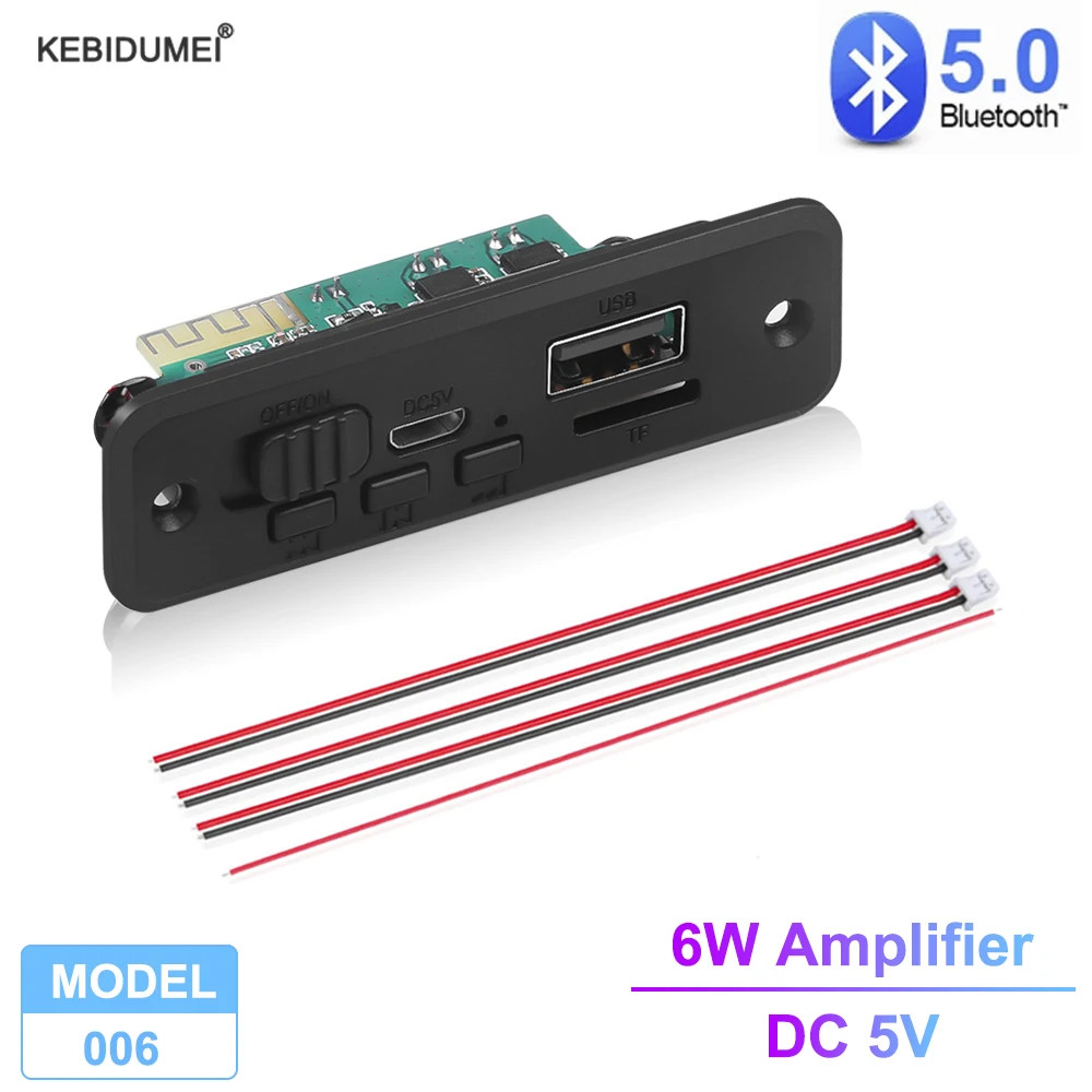 6W-DIY-MP3-Decoder-Board-5V-2x3W-Amplifier-Bluetooth-5-0-MP3-Player-Car ...