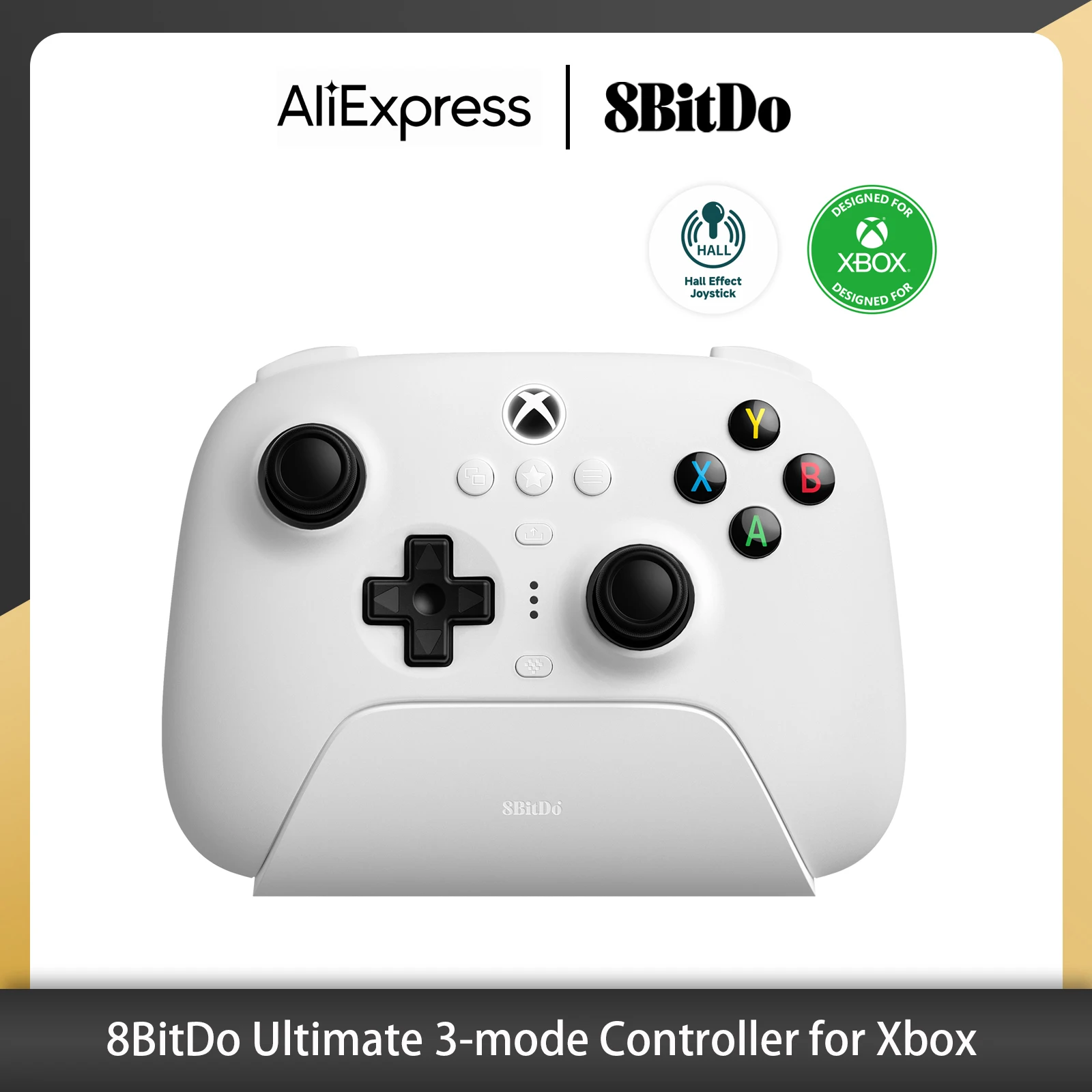 8BitDo-Ultimate-3-Mode-Gaming-Controller-para-Xbox-Joysticks-Efeito ...