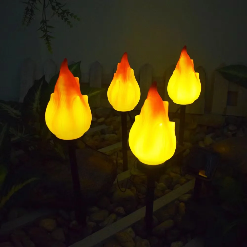 New-solar-outdoor-garden-lights-plastic-flame-inserted-atmosphere ...