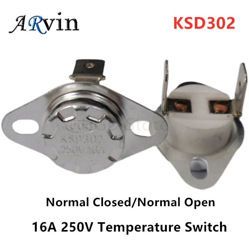 1pcs-Bimetal-thermostat-KSD302-16A-250V-KSD301-10A-250V-Temperature ...
