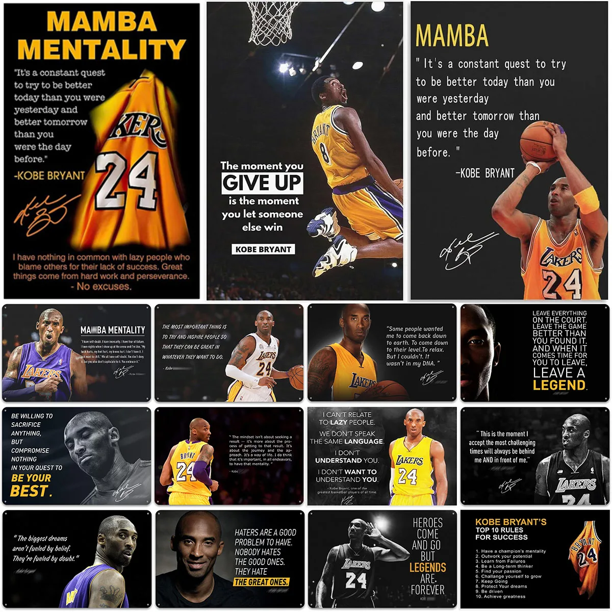 Basketball-Metal-Tin-Signs-Mamba-Wall-Decoration-Plaque-Vintage-Art ...