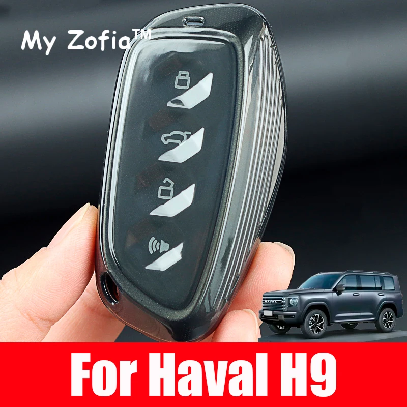 For Haval H9 2024 2025 New H9 Car Remote Key Case Keychain transparent ...