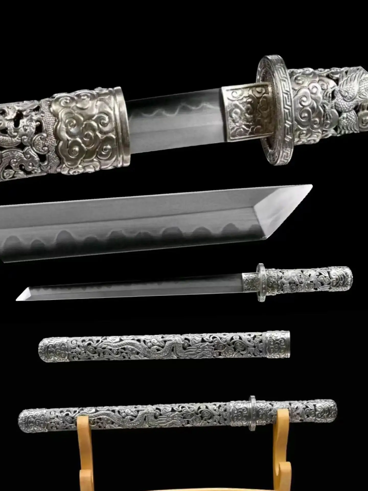 Wootz-Steel-Blade-Multi-Refined-Folded-Tempered-Patterned-Chinese ...