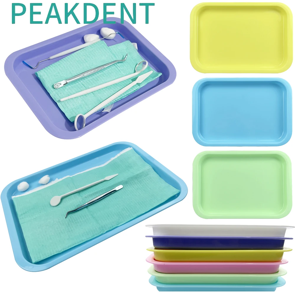 1Pcs Square Dental Storage Tray Colorful Plastic Medical Surgical Tool ...