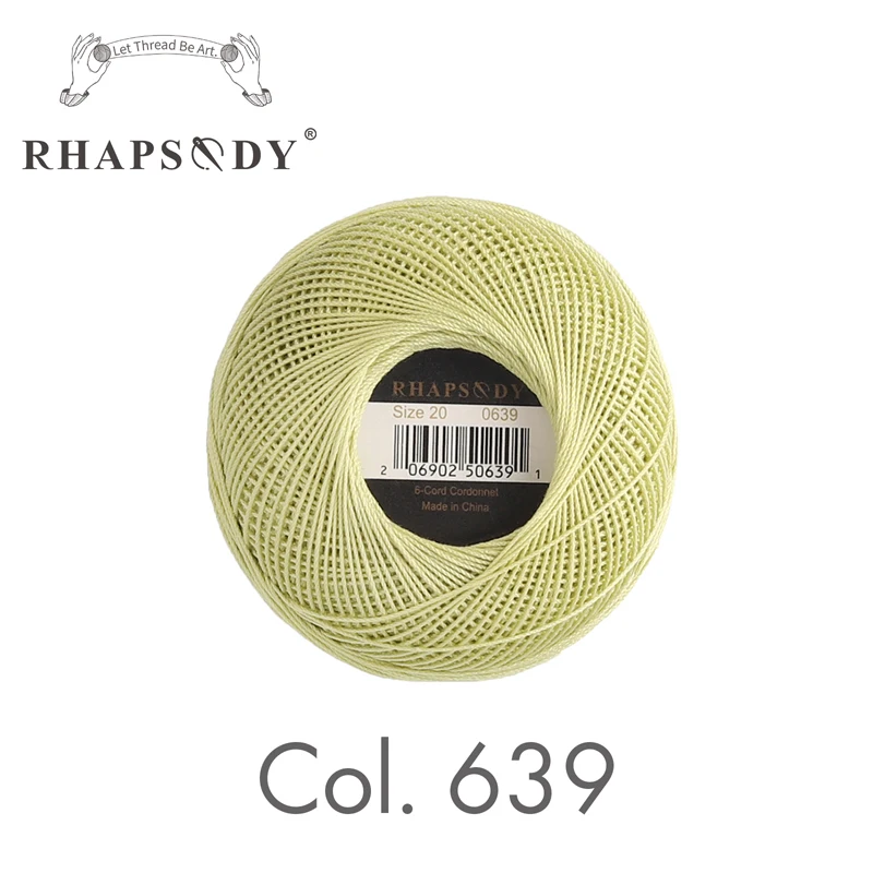 Hilo de algodón para crochet premium Rhapsody tamaño 20 de 25 gramos ...