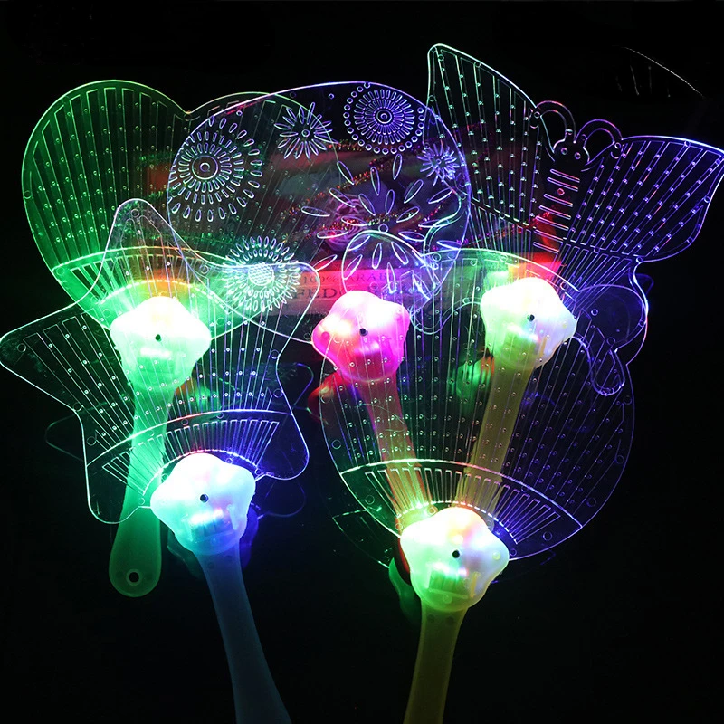 10PCS-Colorful-Butterfly-Cat-shaped-fan-Glow-Party-Supplies-for ...