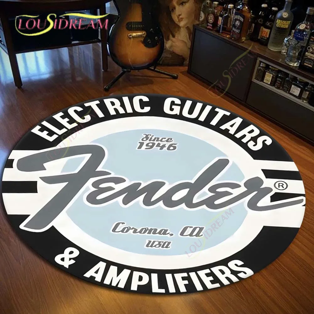 Fender-alfombra-redonda-de-guitarra-Rock-alfombrillas-de-franela ...