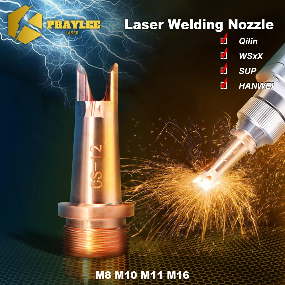 Praylee Laser Welding Nozzle M8 M10 M11 M16 Mount Thread with Wire Feed ...