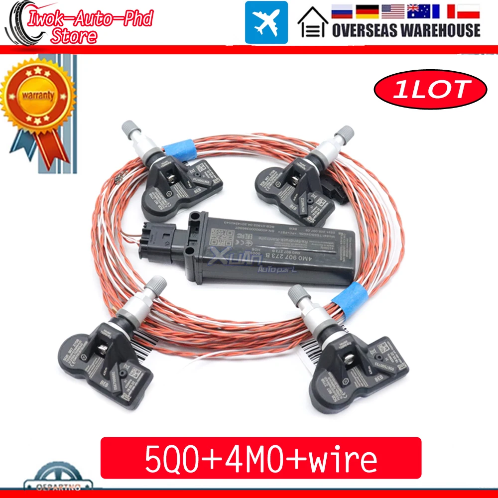 4M0907273B 5Q0907275B TPMS Tire Pressure Sensor Monitoring System For ...