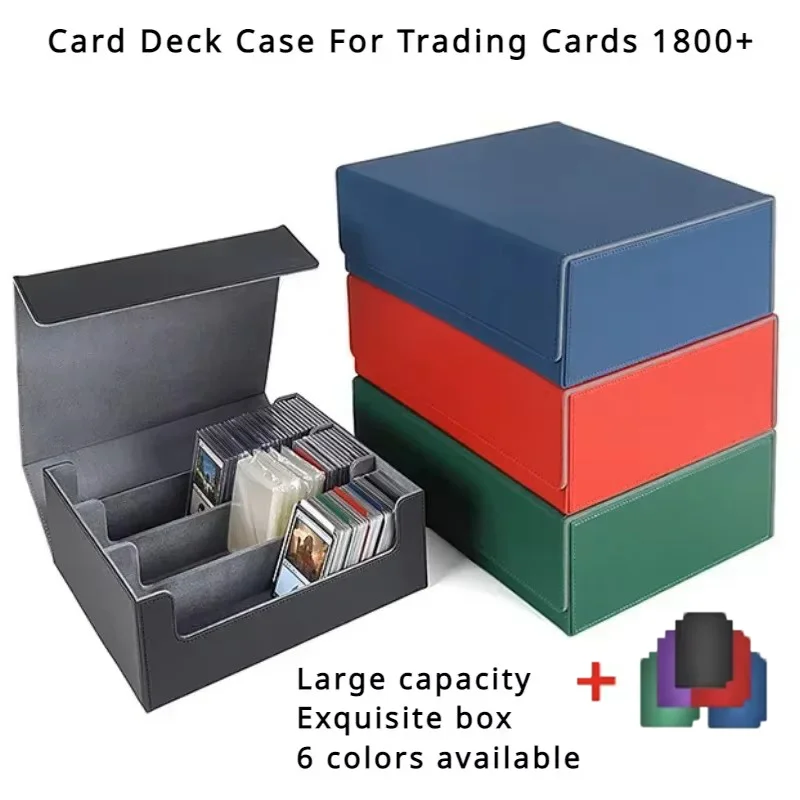 Trading Card Storage Box PU Leather Deck Box for MTG Magic Deck Holder ...