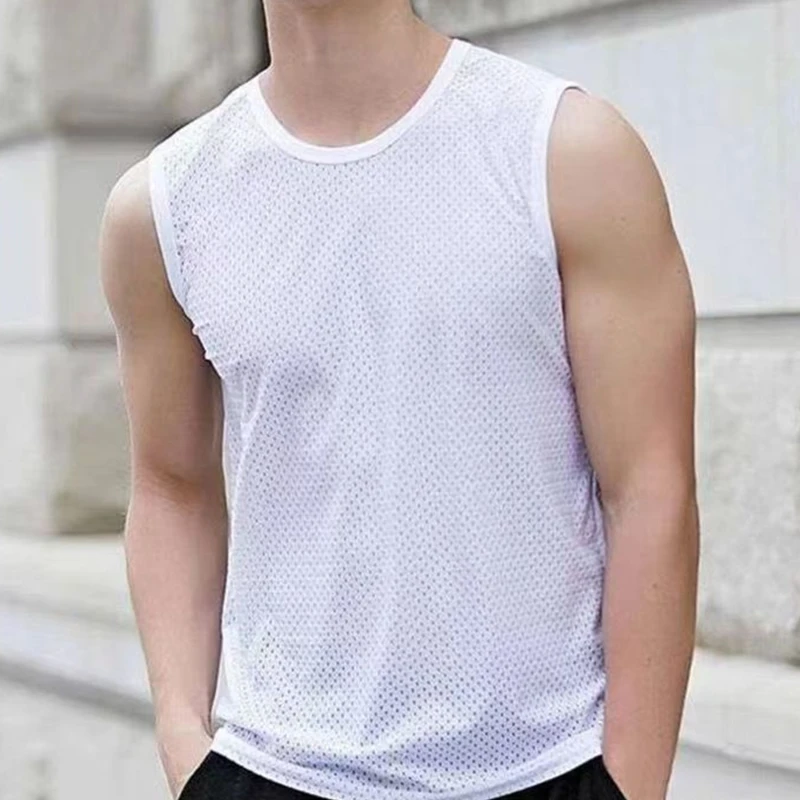 Mens-Mesh-Vest-Silk-Undershirt-Shirts-Bodybuilding-Men-Tank-tops-Muscle ...