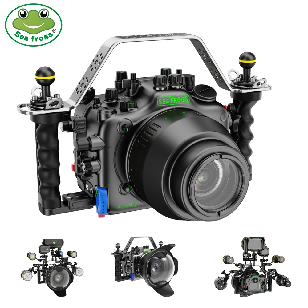 Seafrogs Aluminum Alloy Camera Case Deep Dive Waterproof 100M Cover For ...