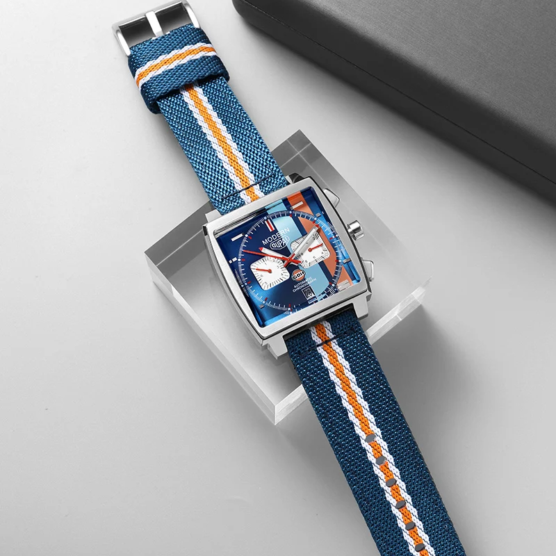 OUPAI 2022 Square Automatic New Fabric Special Racing Watch Men Monaco ...
