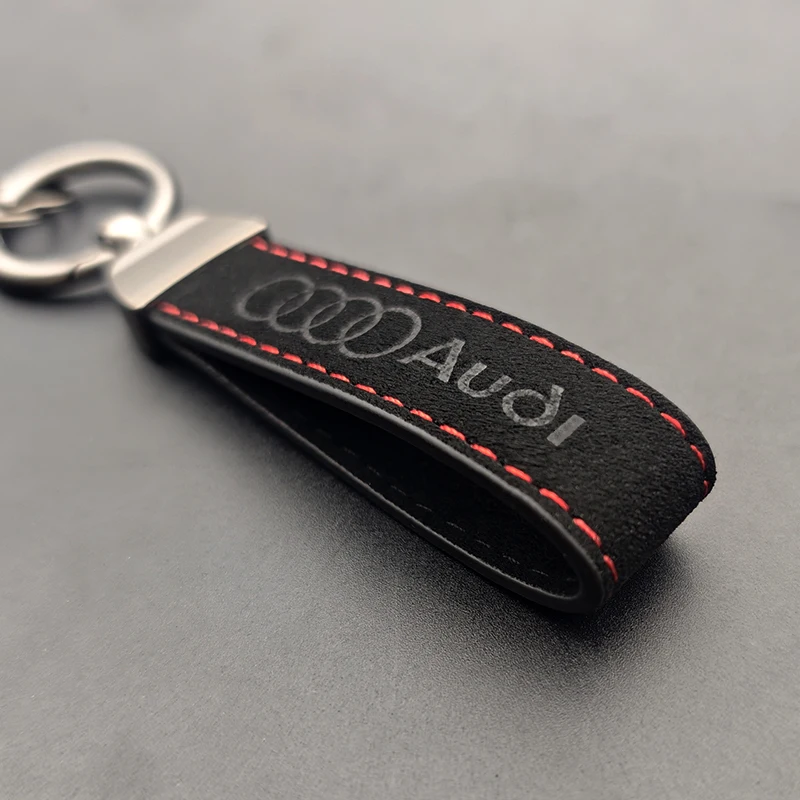High Grade Suede Leather Luxury Car Keychain for Audi A1 A2 A3 A4 A5 A6 ...
