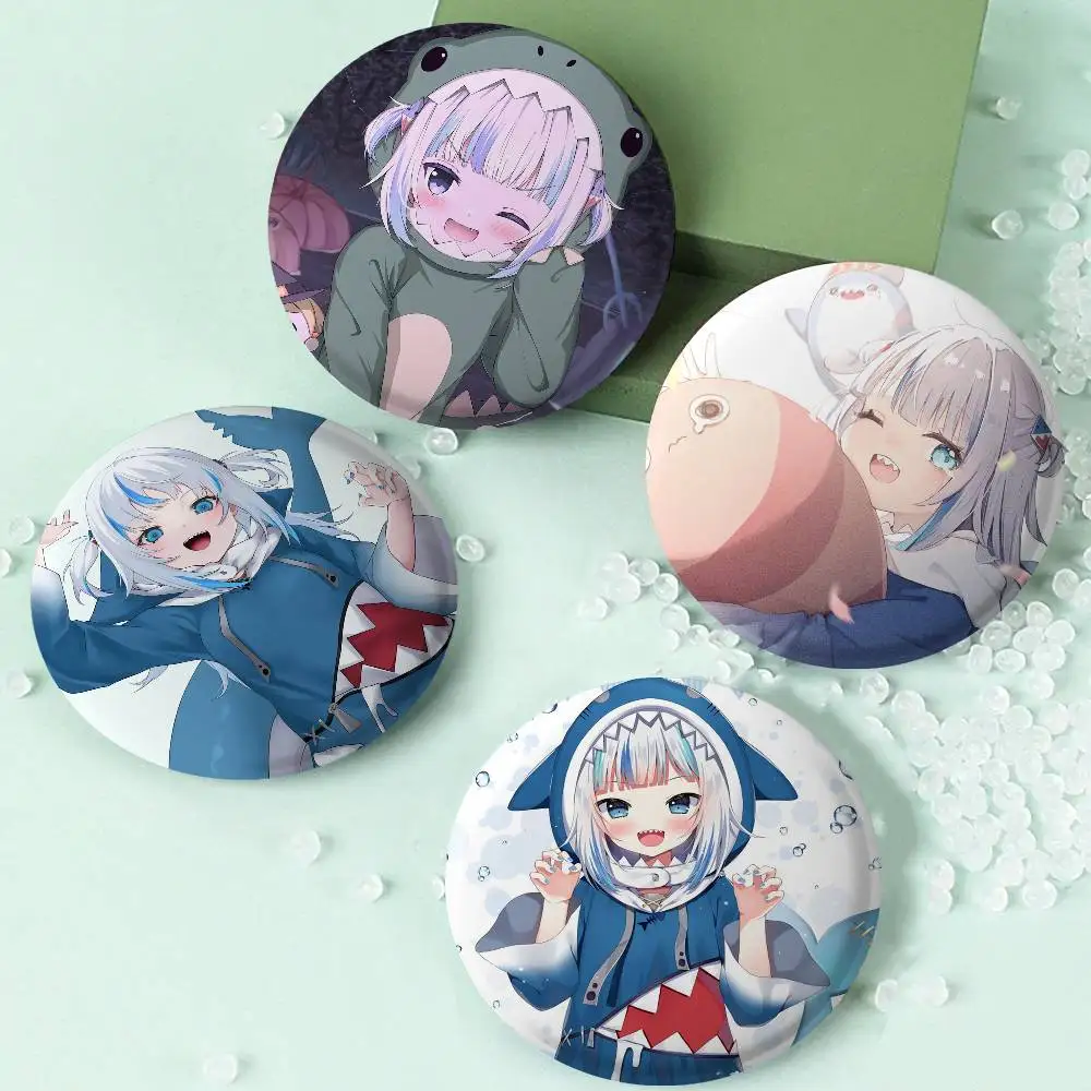 Hololive Gawr Gura Badges Anime Round Laser Badge Cartoon Brooch ...