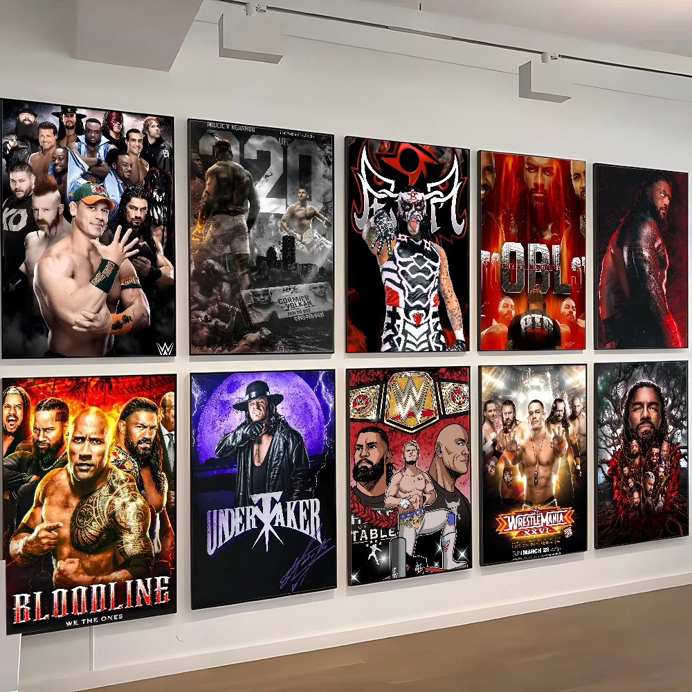 1pc Cool W-Wwe Poster Self-adhesive Art Waterproof Paper Sticker Coffee ...