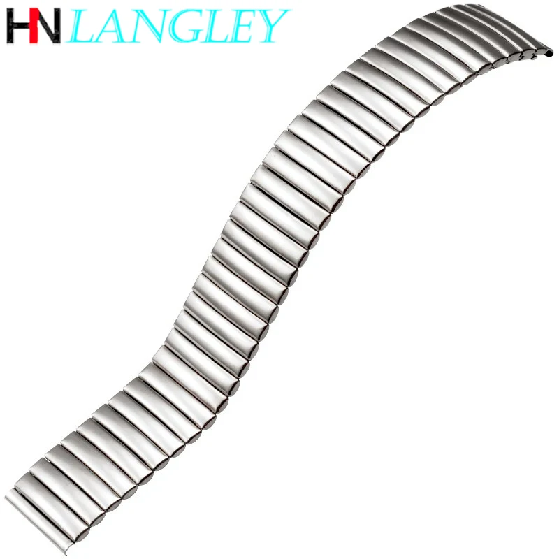 Stainless-Steel-Stretch-Watch-Band-Strap-Elastic-Metal-Band-Matte-Style ...