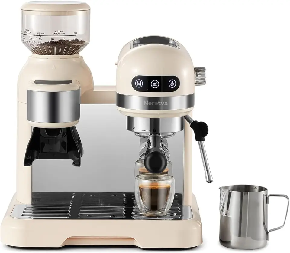 Upgraded Clog-crushing Coffee Grinder 20 Bar Espresso Machine With ...