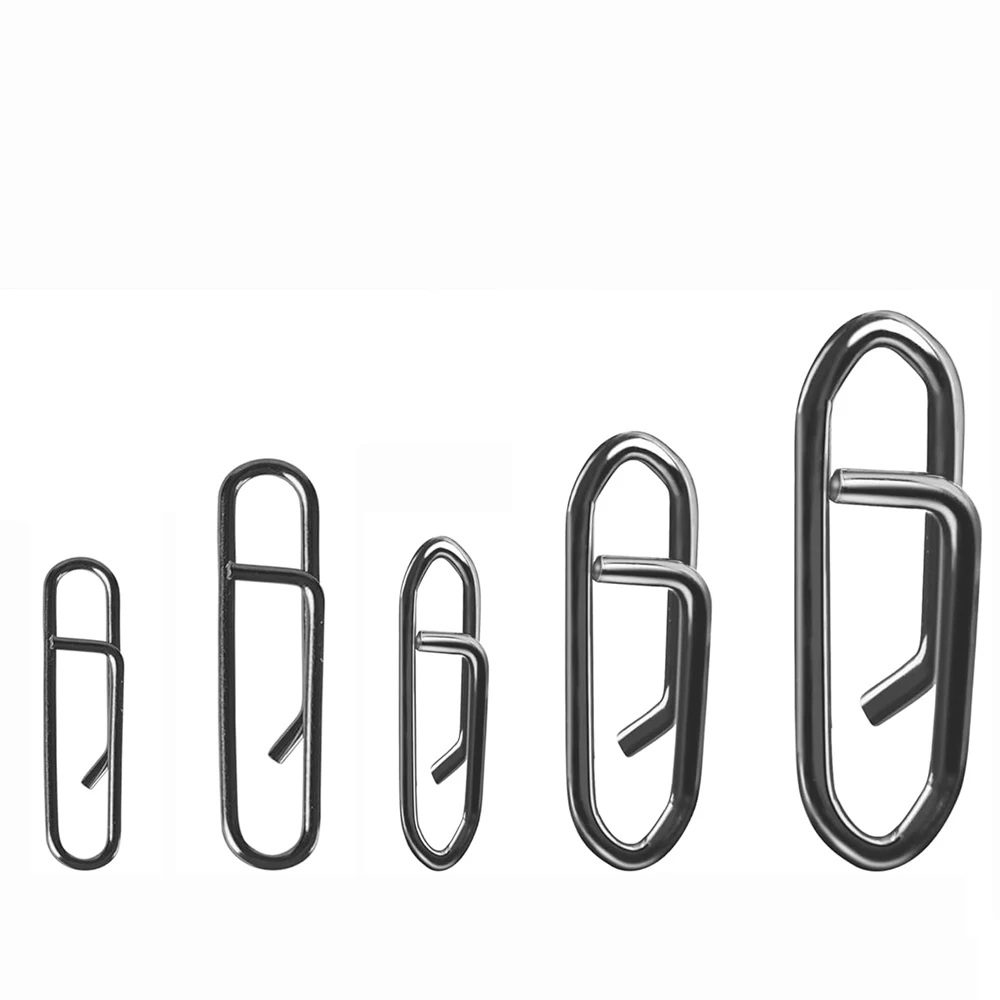 50Pcs Fishing Power Speed Clips Fishing snaps Stainless Steel Fast Clip ...