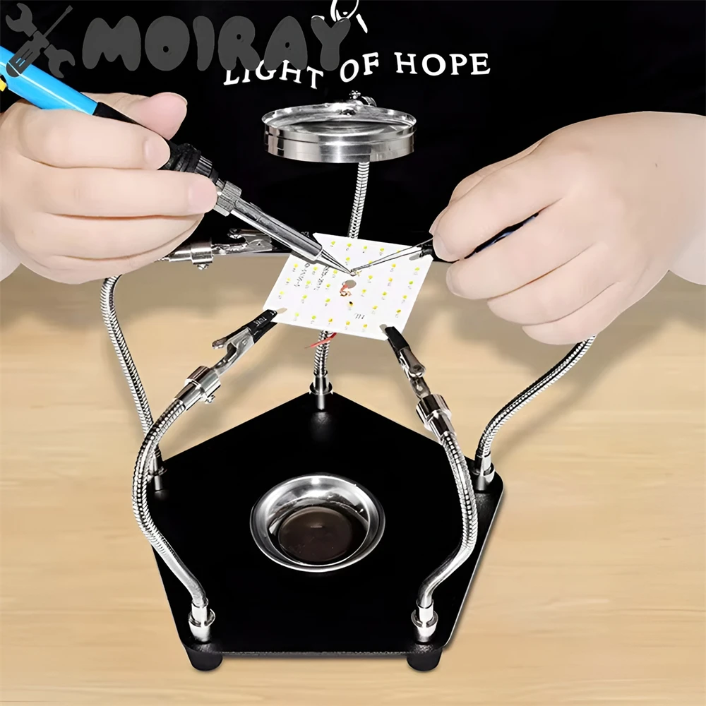 Table-Soldering-Helping-Hands-with-Alligator-Clip-Magnifier-for-PCB ...