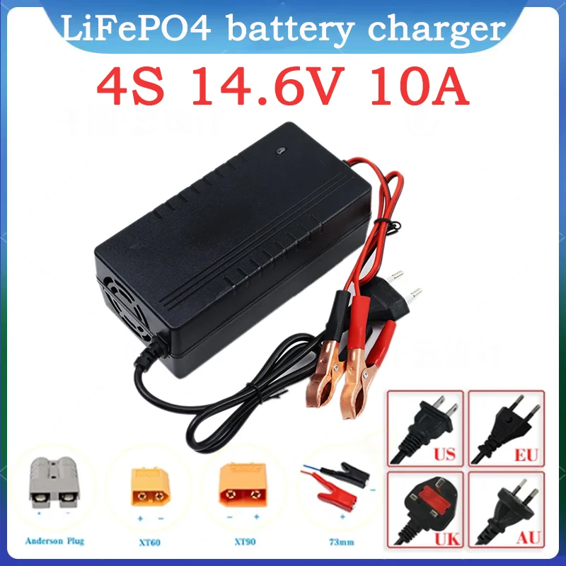 4S-14-6V-10A-Smart-Charger-12V-10A-LiFePO4-battery-Charger-110-220V-for ...