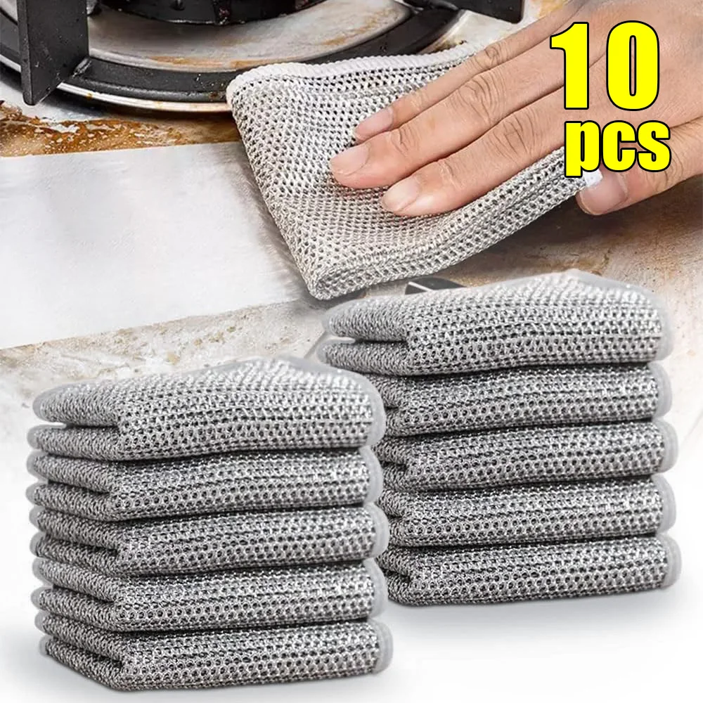 New-Thickened-Cleaning-Cloth-Kitchen-Magic-Dishwashing-Towel-Metal ...
