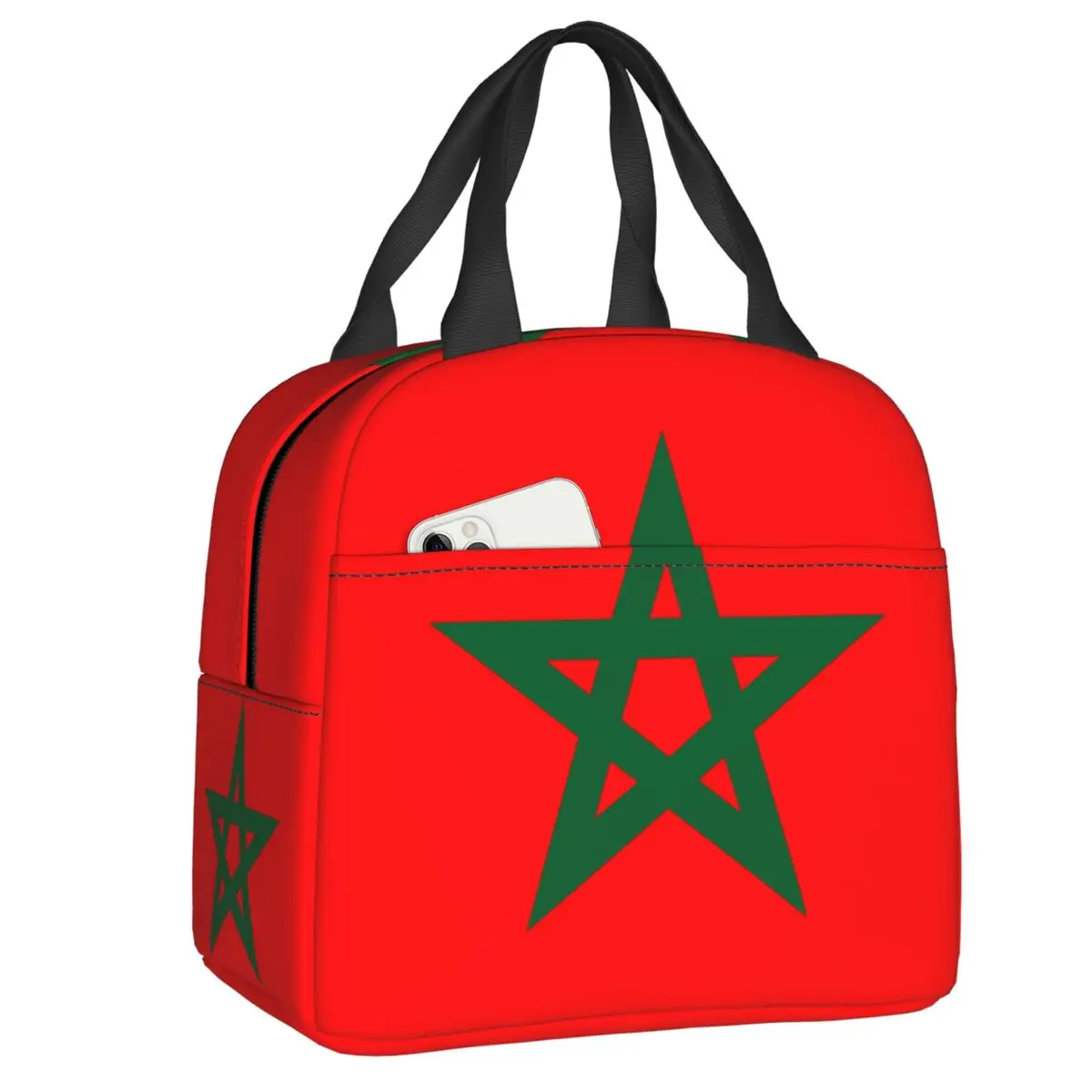 Morocco Flag Lunch Bag Men Women Moroccan Patriotic Cooler Thermal ...