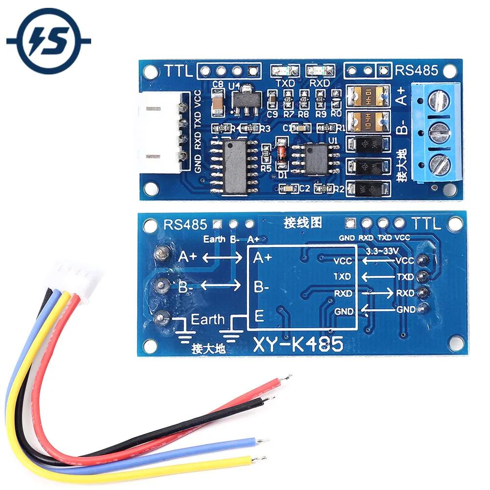 TTL to RS485 Converter 3.3V/5.0V Hardware Signals Automatic Control ...