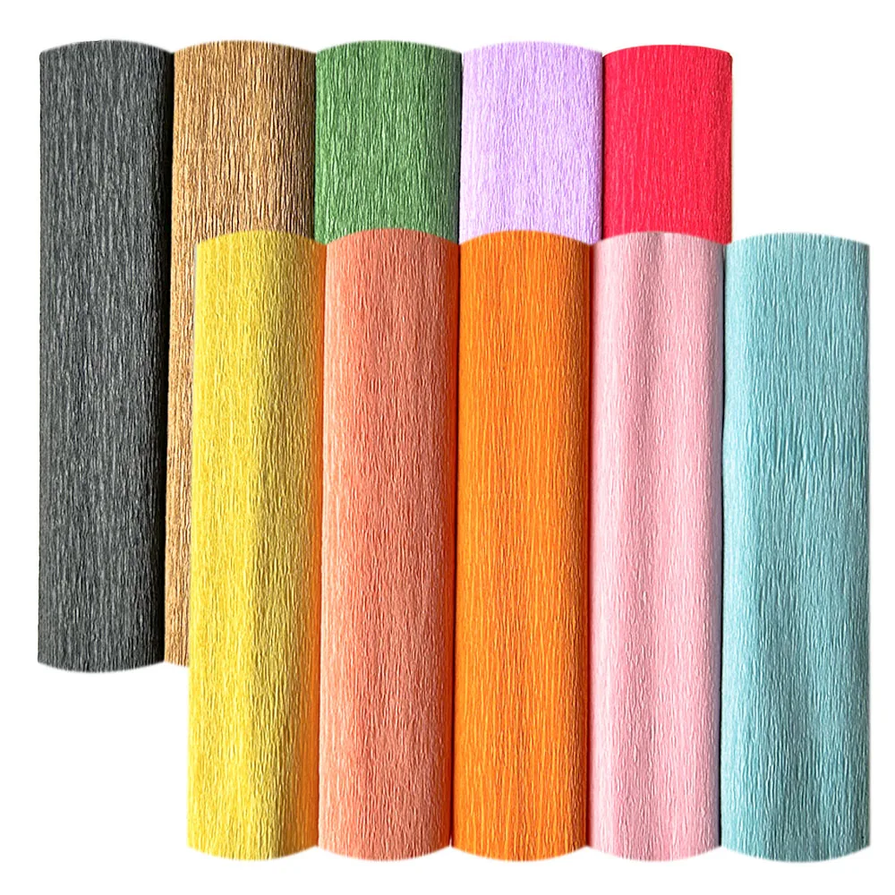 9.8"x8ft(25cm*250cm) Crinkled Crepe Paper Gifts Flower Wrapping Wedding ...