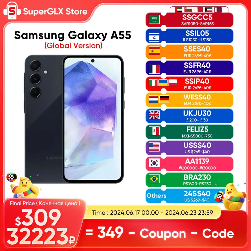 Samsung-Smartphone-de-Carregamento-R-pido-Galaxy-A55-5G-Exynos-1480-6-6 ...