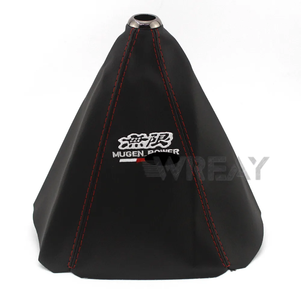 Universal-Mugen-Car-Racing-Gear-Shift-Knob-Collar-Soft-PU-Leahter-Gear ...