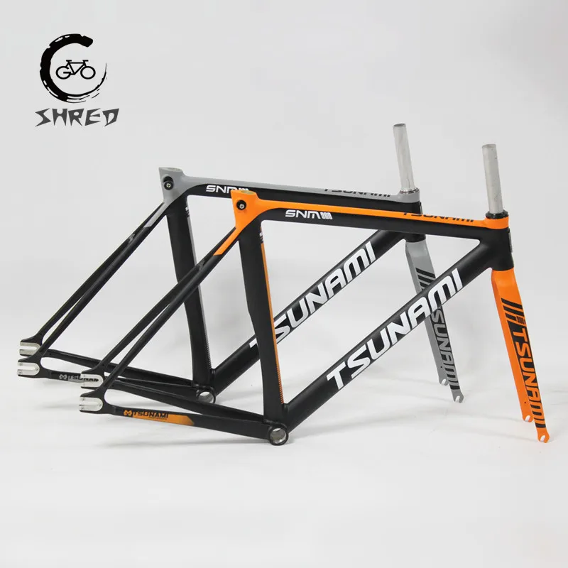 TSUNAMI-SNM300-Frameset-700C-Aluminum-Fixed-Gear-Frame-and-Fork-Track ...