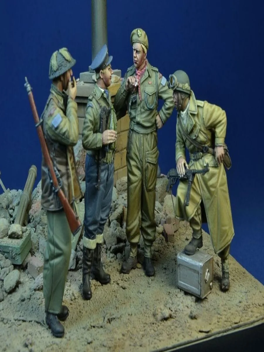 1/35 Resin Model WWII Soldiers (Four without Scene), Resin Model ...